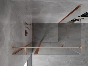 Mexen Mist T, sprchový kout s křídlovými dveřmi, 70 x 120 cm, 8mm čiré sklo, měděný profil, 8A4T-070-120-65-00