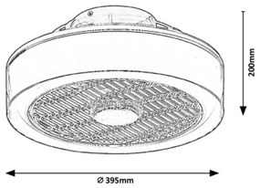 Rabalux - LED Stmívatelné stropní svítidlo s ventilátorem LED/30W/230V + DO