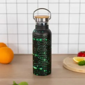 BAAGL Termoláhev s bambusovým víčkem Numbers 500 ml