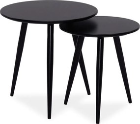 Casarredo - Komfort nábytek Kulatý konferenční stolek CLEO, set 2 kusů, černý