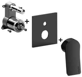 Paffoni Tilt - Baterie pod omítku pro 2 spotřebiče, matná černá TIBOX015NO/M