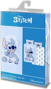 Bavlněné ložní povlečení Stitch modrý