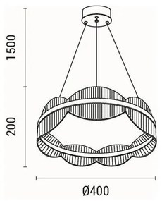 LED Lustr na lanku FIRENZE LED/48W/230V 3000K