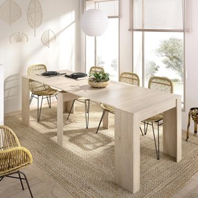Aldo Rozložitelný jídelní stůl, psací stůl, komoda v jednom, Kiona glossy white