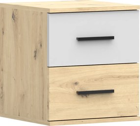IDZ Noční stolek MARSYLIA 23, 40 cm Bílá/Dub Artisan