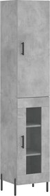 Skříň highboard betonově šedá 34,5x34x180 cm kompozitní dřevo 3199053