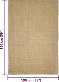 Sisalový koberec pro škrabací sloupek 100 x 150 cm 3203422