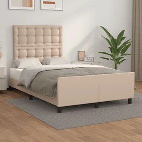 Rám postele bez matrace cappuccino 120x190 cm umělá kůže 3270565