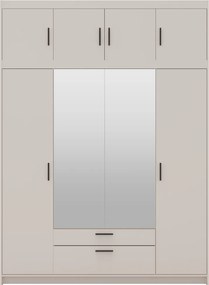 FALCO Šatní skříň Enja 4D2S se zrcadlem Odstín: Dub lefkas