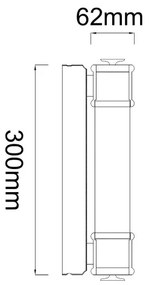 Designové nástěnné svítidlo Omi 30 chrom