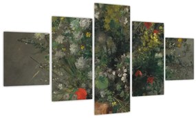 Obraz - Auguste Renoir,  Flowers in a Vase, reprodukce (125x70 cm)