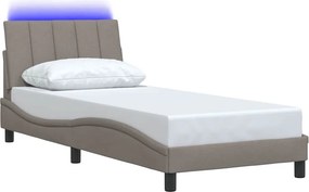 Rám postele bez matrací Hanko taupe 90x190 cm textil 3310430