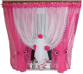 Hotová voálová záclona Sandra 400x150cm různé barvy Barva: růžová