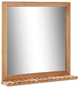 Koupelnové zrcadlo 60 x 12 x 62 cm masivní ořechové dřevo 247605