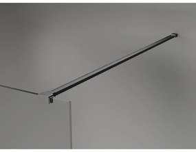 Mexen, Mexen Kioto-X sprchová stěna 130 x 200 cm, průhledná 10 mm, pistolově šedá kartáčovaná - 800-130-101-66-00-X
