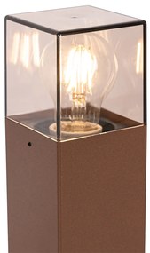 Venkovní lampa 30 cm rezavě hnědá se zemním hrotem a kabelovou objímkou - Denmark