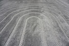 BE Koberec Zen Garden Collection 2405 GREY - šedý obdélníkový Rozměr: 60x100 cm