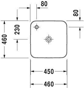 Duravit Cape Code - Umyvadlová mísa, 46x46 cm, bílá 2340460000