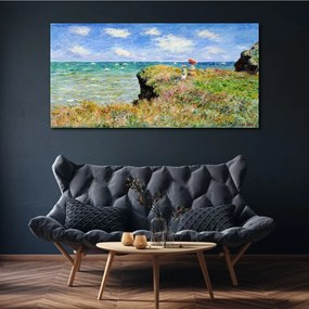 Obraz na plátně Cliff Sea Claude Monet