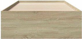 Rám postele bez matrace dub sonoma 75 x 190 cm kompozitní dřevo 3295711