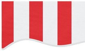 Náhradní plachta na markýzu červené a bílé pruhy 4,5 x 3,5 m