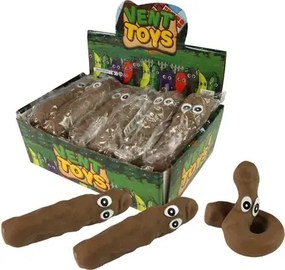 Natahovací mačkací hovínko s očima / Antistresová hračka / Plast / 14