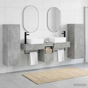 Sada koupelnového nábytku 5 ks Betonově šedá 33 x 34,5 x 100 cm 3405976