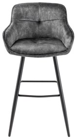 Designová barová židle Natasha šedý samet