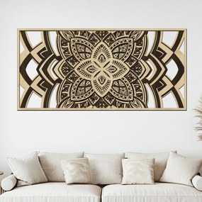 dřevo života 4 vrstvá mandala ODVAHY Rozměry (cm): 80x39, Zvolte barevný dekor: javor-buk-wenge
