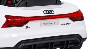 Ramiz Elektrické autíčko Audi RS E-Tron GT pro děti bílé + dálkové ovládání + pohon 4x4 + rádio MP3 + LED + EVA