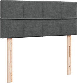 Box spring postel s matrací tmavě šedá 120x200 cm textil 3288156