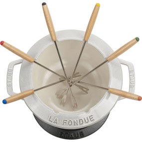 Staub Fondue sada 20 cm/2,35l bílá lanýžová, 140020107