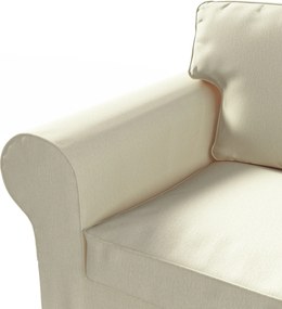 Potah na pohovku IKEA  Ektorp 3-místná, rozkládací STARÝ MODEL PIXBO barva krémová látka lesklé, pletený vzor