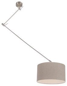 Závěsná lampa ocelová se stínidlem 35 cm stará šedá nastavitelná - Blitz I.