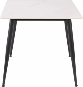 Jídelní stůl Rion 80 cm keramika bílý mramor/černý