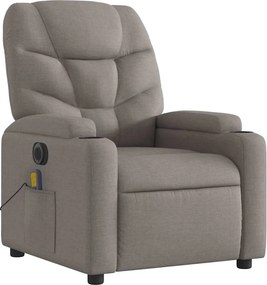 Elektrické masážní polohovací křeslo taupe textil 3204592