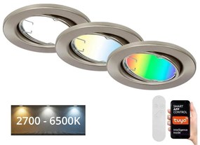 Brilo | Brilo - SADA 3x LED RGBW Stmívatelné koupelnové svítidlo GU10/4,9W/230V Tuya+ DO | BL1227