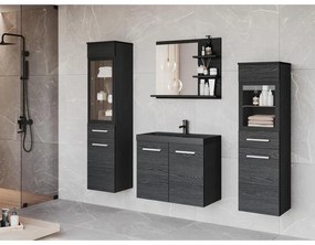 Koupelnový nábytek Apogon I, Barva: černý grafit, Umyvadlo: ano, Nožičky: ne, Baterie: ne