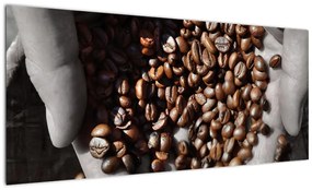 Kávová zrna - obraz (100x40cm)