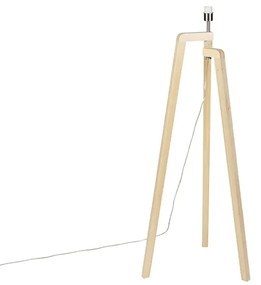 Stojací lampa stativ dřevo bez stínidla - Puros