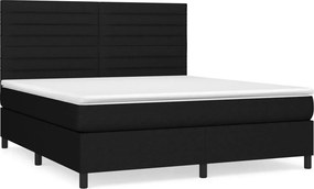 Box spring postel s matrací černá 160x200 cm textil 3141867