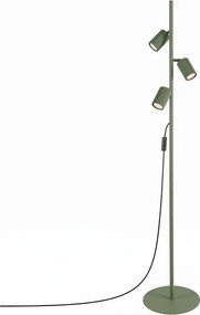 Zelená hliníková stojací lampa s ohybatelnou konstrukcí (výška 155 cm) Gleam – Sollux
