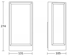 Steinel 085254 - LED Venkovní nástěnné svítidlo L42C LED/12,6W/230V IP54