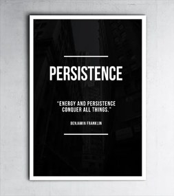Pixada Persistence - Motivační obraz Velikost: B2 - 50x70 cm, Volba rámu: s bílým rámem
