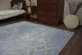 Kusový koberec DROP JASMINE 454 mlha / světle modrý