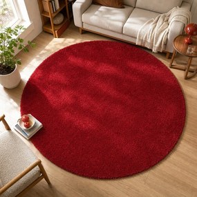 Červený koberec Universal Aqua Liso, ø 80 cm