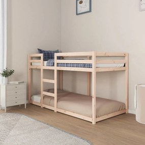 Patrová postel bez matrace 90 x 190 cm masivní borové dřevo 3206507