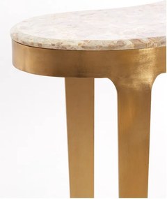 Konzolový stolek s mramorovou deskou v bronzové barvě/taupe 40x110 cm Giulio – Light &amp; Living