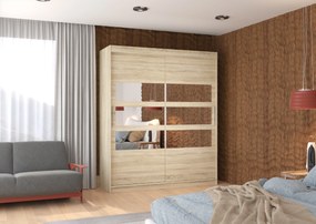 ADRK Furniture Posuvná skříň s zrcadlem TOLEDO 180 SW-TOL-S-180+A295
