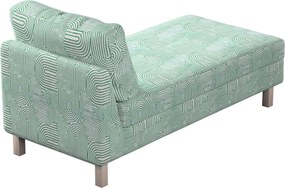 Potah na šezlong IKEA Karlstad samostatný, krátký barva zelená látka pletený vzor, vzorované